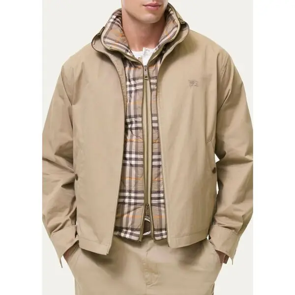 Burberry Cotton Twill Jacket With Gilet