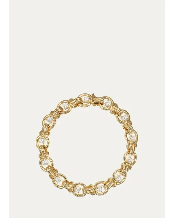 Melissa Kaye 18k Rocky Bracelet With Diamonds - Yellow Gold