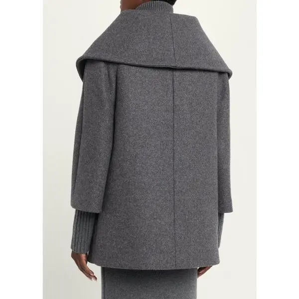 Michael Kors Portrait Wool Double-breasted Peacoat