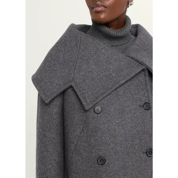 Michael Kors Portrait Wool Double-breasted Peacoat