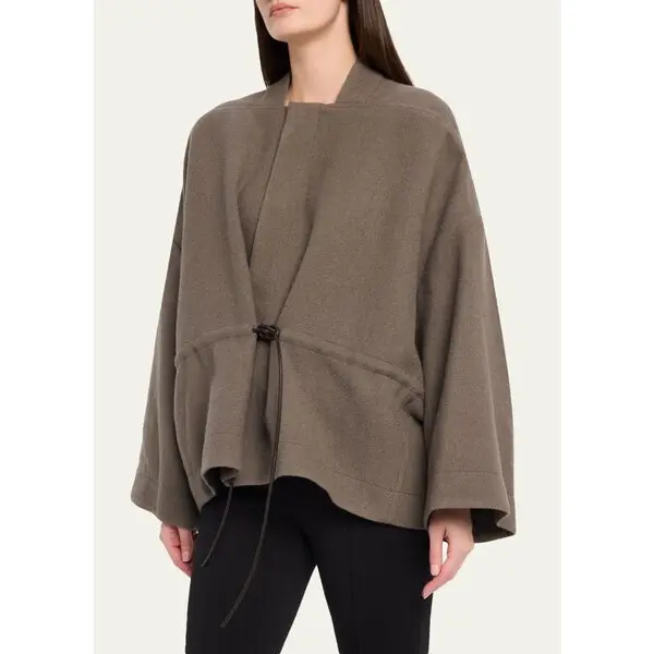 Rick Owens Sail Oversized Wool Flannel Jacket