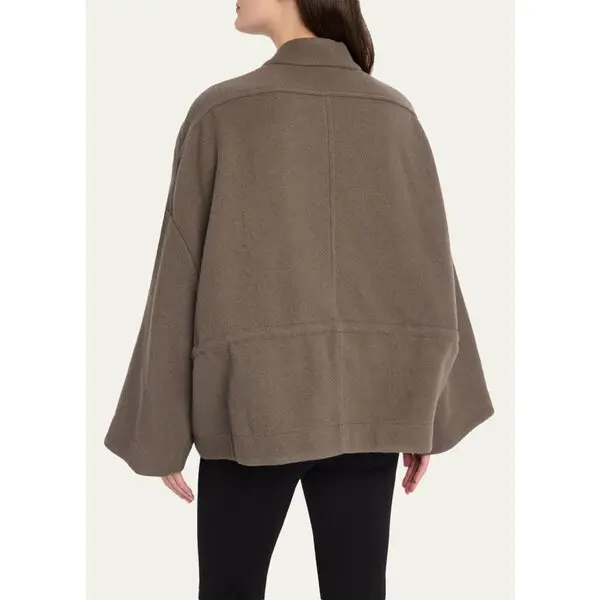 Rick Owens Sail Oversized Wool Flannel Jacket