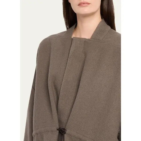 Rick Owens Sail Oversized Wool Flannel Jacket