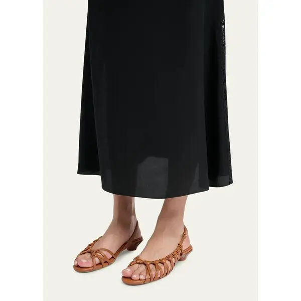 Chloé Estra Asymmetric Knotted Leather Sandals