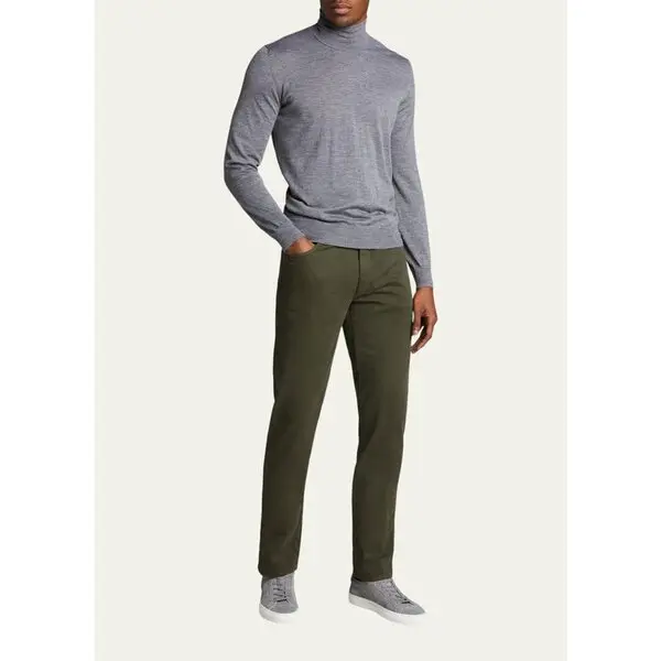 Bergdorf Goodman Cashmere Turtleneck Sweater - Medium Grey