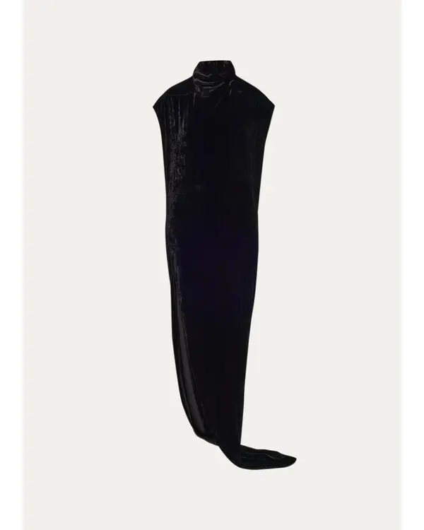 Rick Owens Edfu Velvet Slit Gown