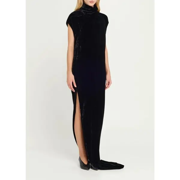 Rick Owens Edfu Velvet Slit Gown
