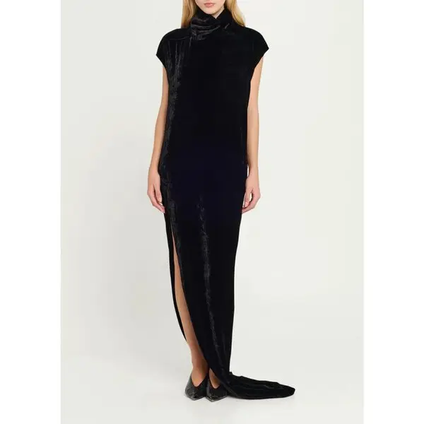 Rick Owens Edfu Velvet Slit Gown