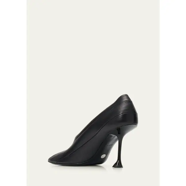 Proenza Schouler 85mm Tee Pieced Leather Pumps - Black