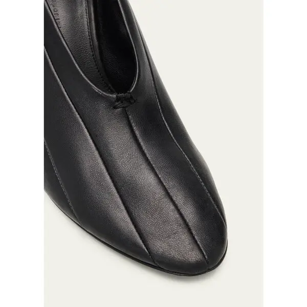 Proenza Schouler 85mm Tee Pieced Leather Pumps - Black