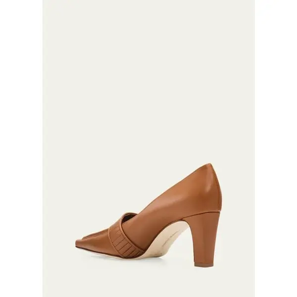 Manolo Blahnik 85mm Mindita Leather Pumps