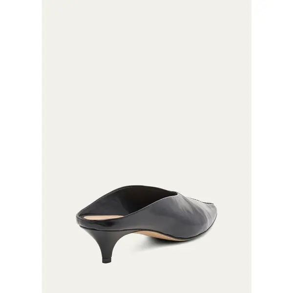 Bottega Veneta 40mm Vesta Nappa Leather Mule Pumps - Black