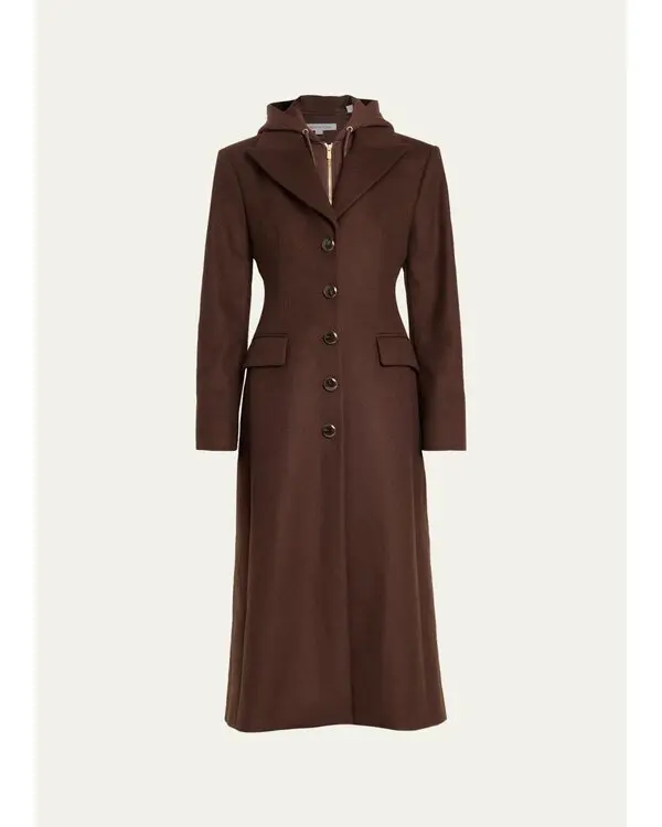 Veronica Beard Elspeth Coat With Hoodie Dickey