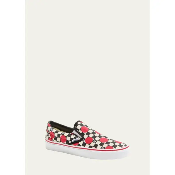 Valentino Garavani X Vans Big Dots & Vlogo Checkerboard Classic Slip-on Sneakers