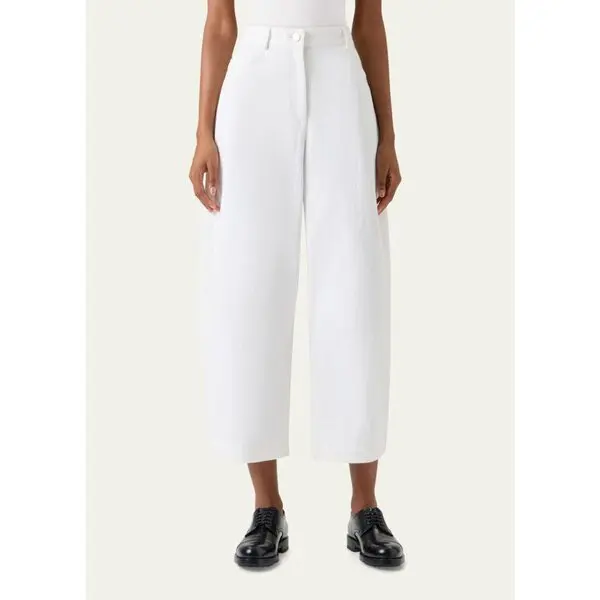 Akris High-rise Barrel-leg Ankle Pants