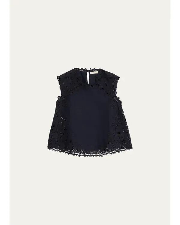 Ulla Johnson Amelie Embroidered Linen-blend Top