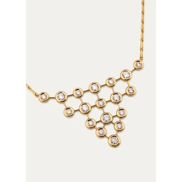 Brent Neale 18k Gold Bib Necklace With Diamonds