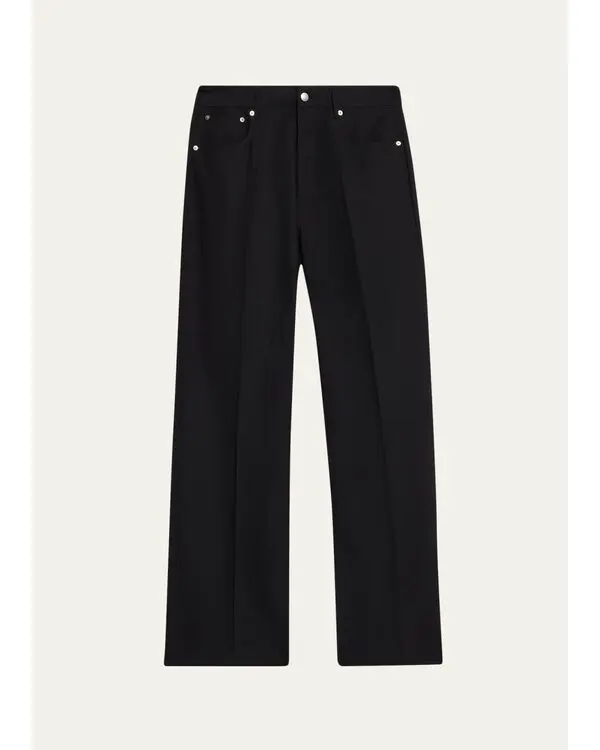 Rick Owens Geth Paper Wool Wide-leg Jeans