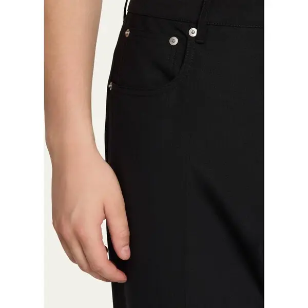 Rick Owens Geth Paper Wool Wide-leg Jeans