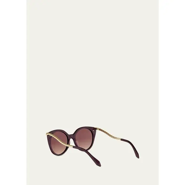 BVLGARI Serpenti Viper 53mm Round Sunglasses - Red