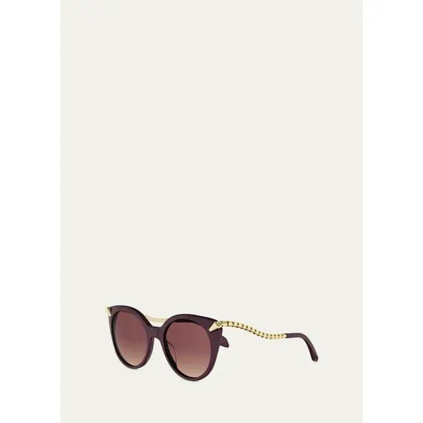 BVLGARI Serpenti Viper 53mm Round Sunglasses - Red