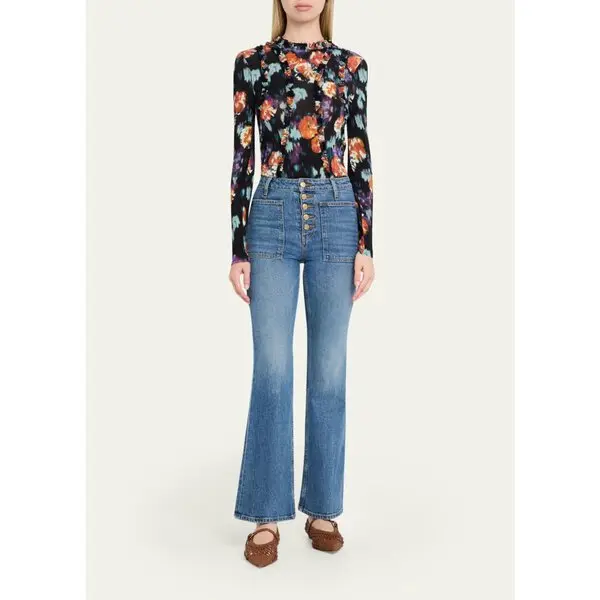 Ulla Johnson Clover Long-sleeve Jersey Top
