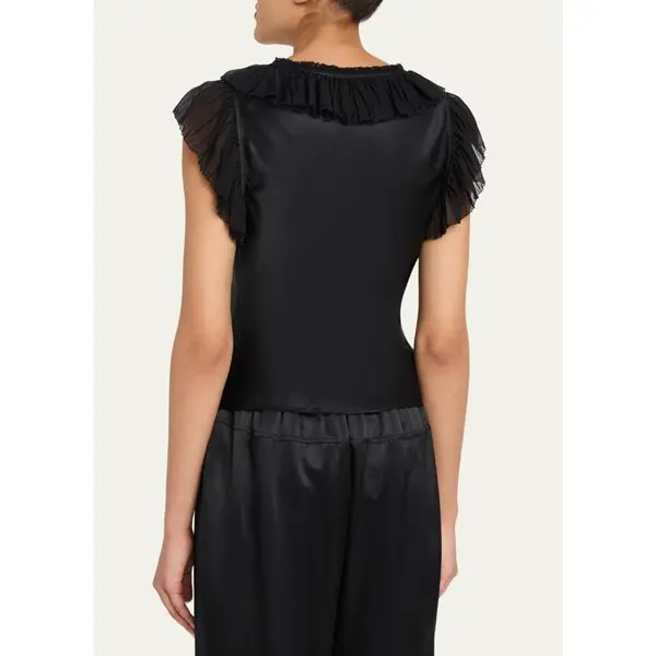 Ulla Johnson Ilyana Silk Ruffle Blouse