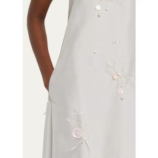 Bernadette Winnie One-shoulder Bow Embellished Taffeta Gown