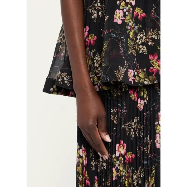 Cinq À Sept Love Letter Floral Strapless Maxi Dress