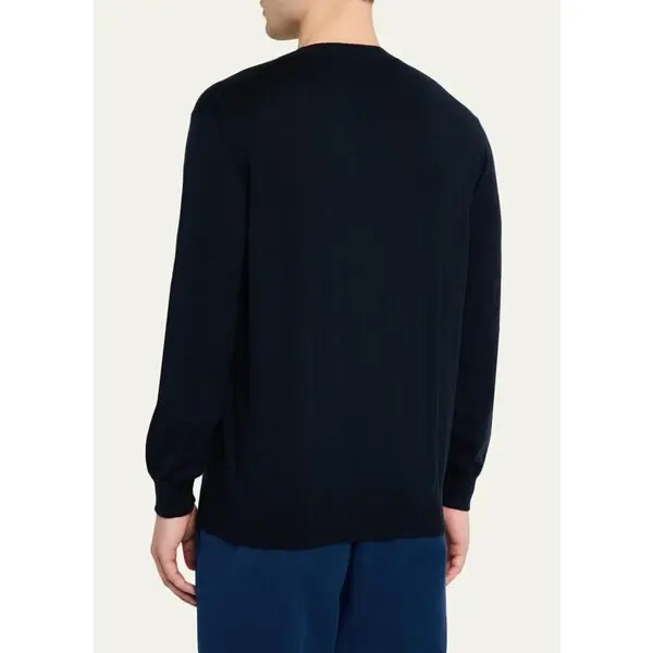 Massimo Alba Brad Wool And Cotton Crewneck Sweater