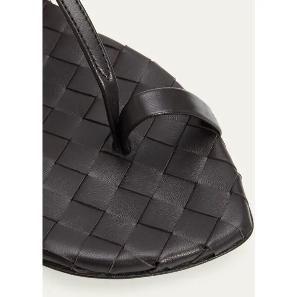 Bottega Veneta Livia Lagoon Nappa Leather Flat Toe-ring Sandals