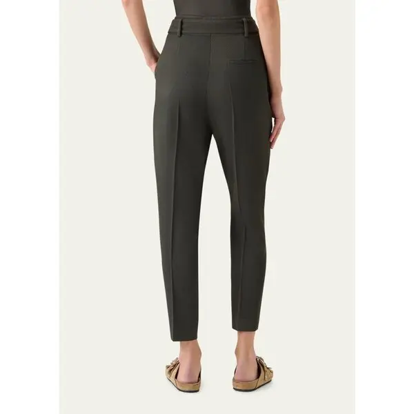 Akris Fred Belted Wool Ankle Pants