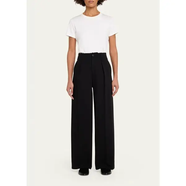 Issey Miyake Japanese Cotton Jersey Straight-leg Pants