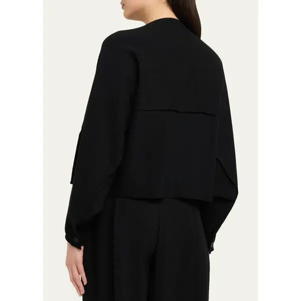 Issey Miyake Campagne Stretch Cotton Cardigan