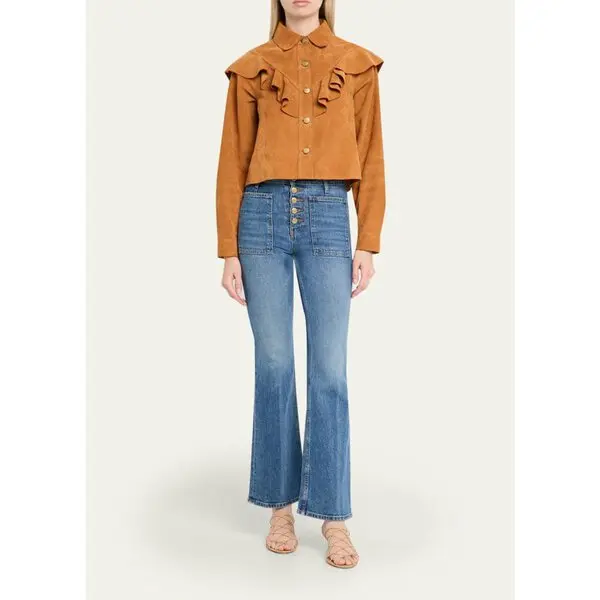 Ulla Johnson Matilde Ruffle Suede Jacket