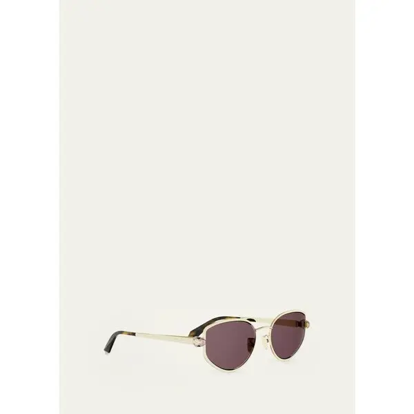 BVLGARI Serpenti Forever 55mm Metal Oval Sunglasses