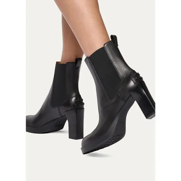 TOD'S 80mm Leather Chelsea Boots - Nero