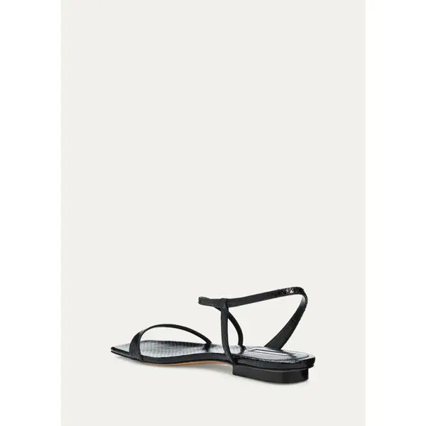EMME PARSONS Delice Strappy Flat Leather Sandals - Black