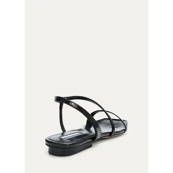 EMME PARSONS Delice Strappy Flat Leather Sandals - Black