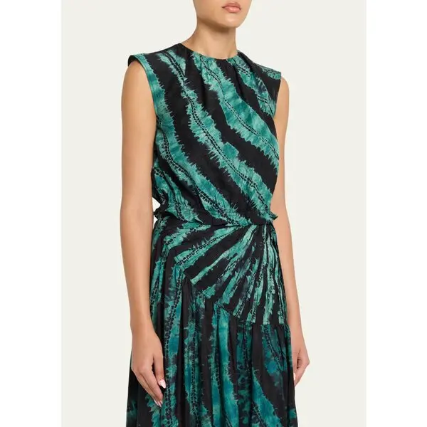 Ulla Johnson Kaia Shibori Tie-dye Top - Malachite