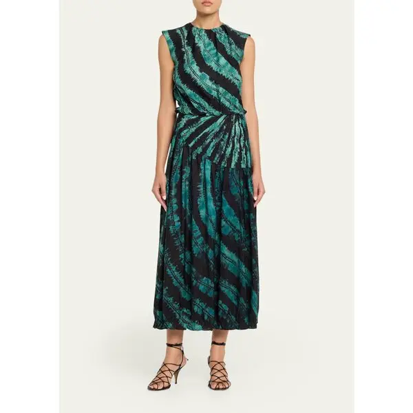 Ulla Johnson Kaia Shibori Tie-dye Top - Malachite