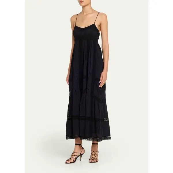 Ulla Johnson Romilly Embroidered Cotton Maxi Dress - Noir