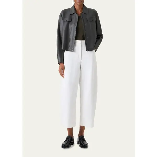Akris Perforated Leather Short Jacket