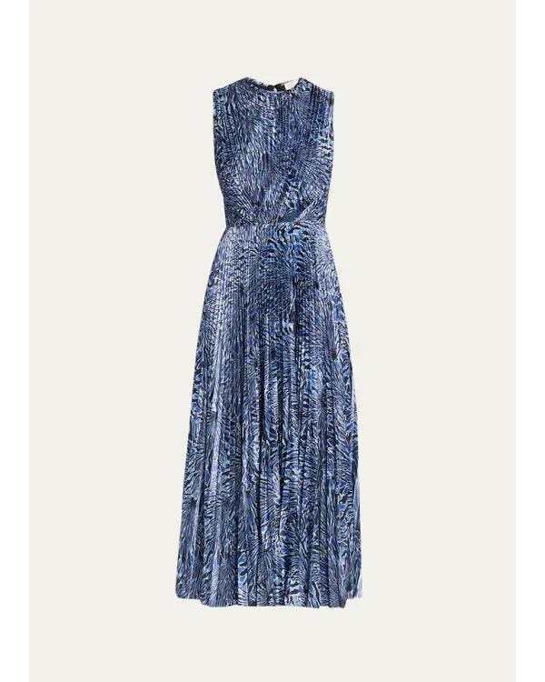 Ulla Johnson Malin Pleated Satin Midi Dress