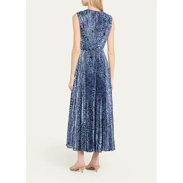 Ulla Johnson Malin Pleated Satin Midi Dress