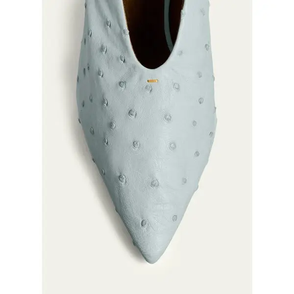 Khaite 50mm Miriam Ostrich Leather Pumps