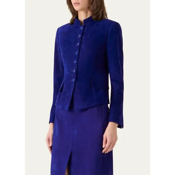 Akris Deva Suede Short Jacket