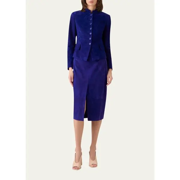 Akris Deva Suede Short Jacket