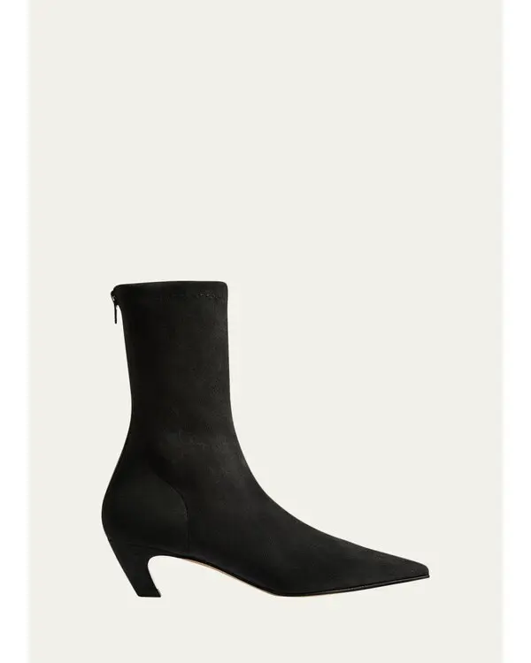 Khaite 40mm Arizona Leather Ankle Boots
