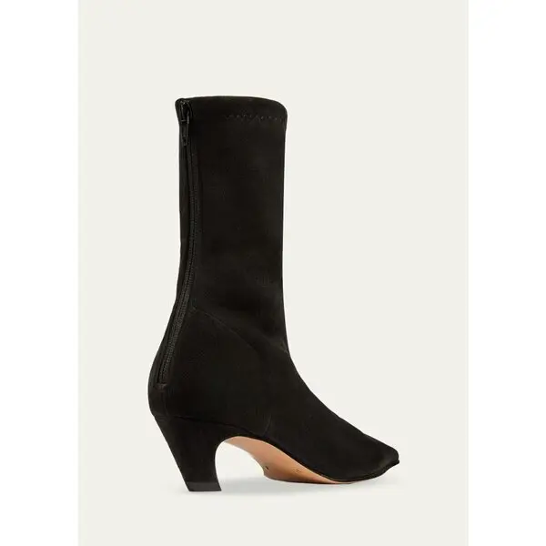 Khaite 40mm Arizona Leather Ankle Boots